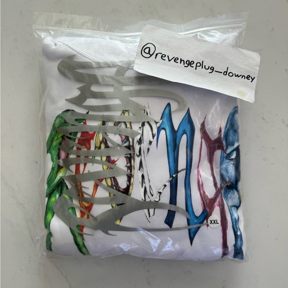 Revenge Clothing | Shirts | Revenge Trippie Arch Logo Hoodie White ...